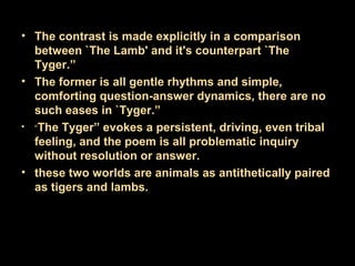The lamb and the tyger | PPT