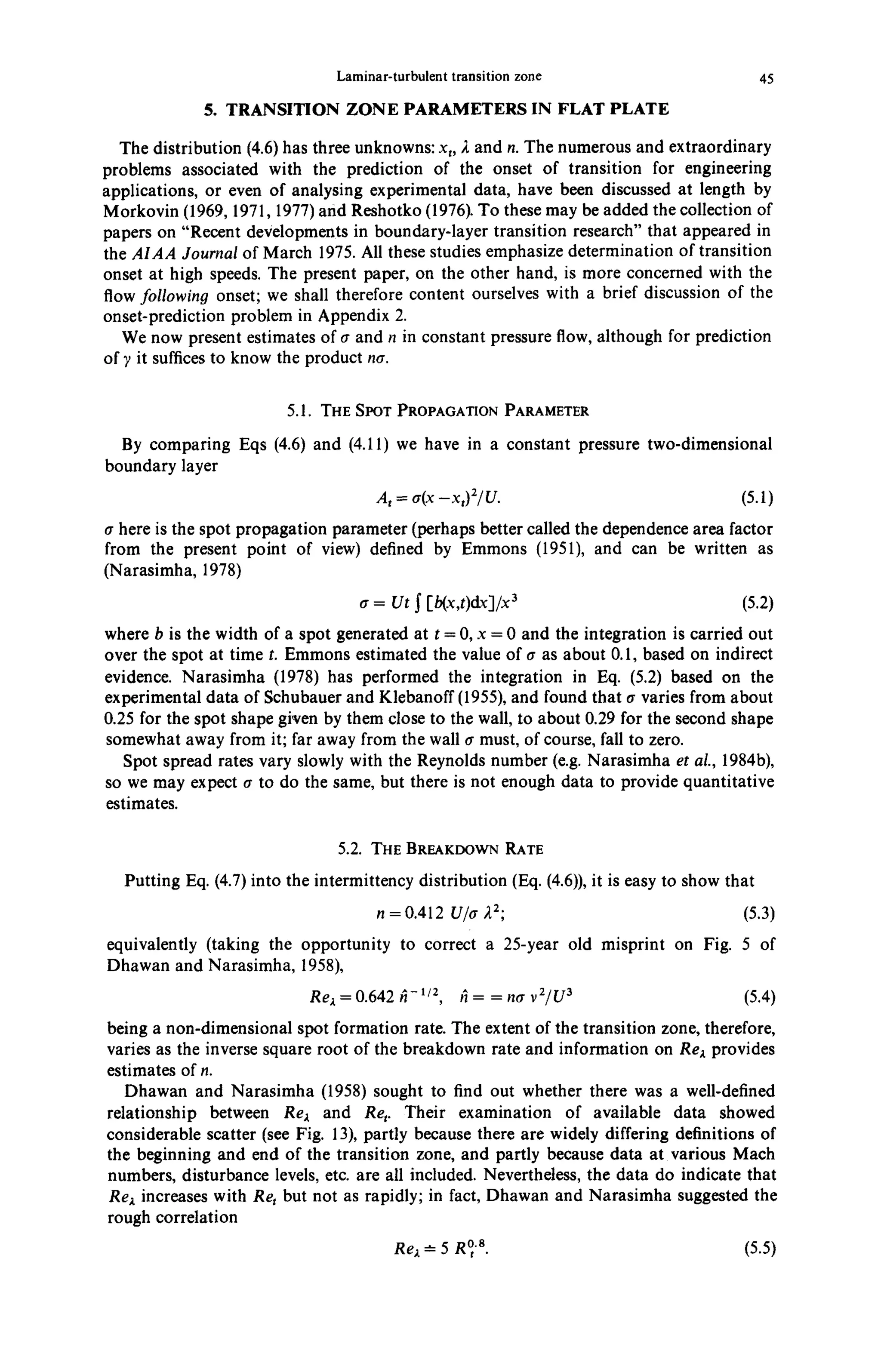 The laminar turbulent transition zone in the boundary layer | PDF