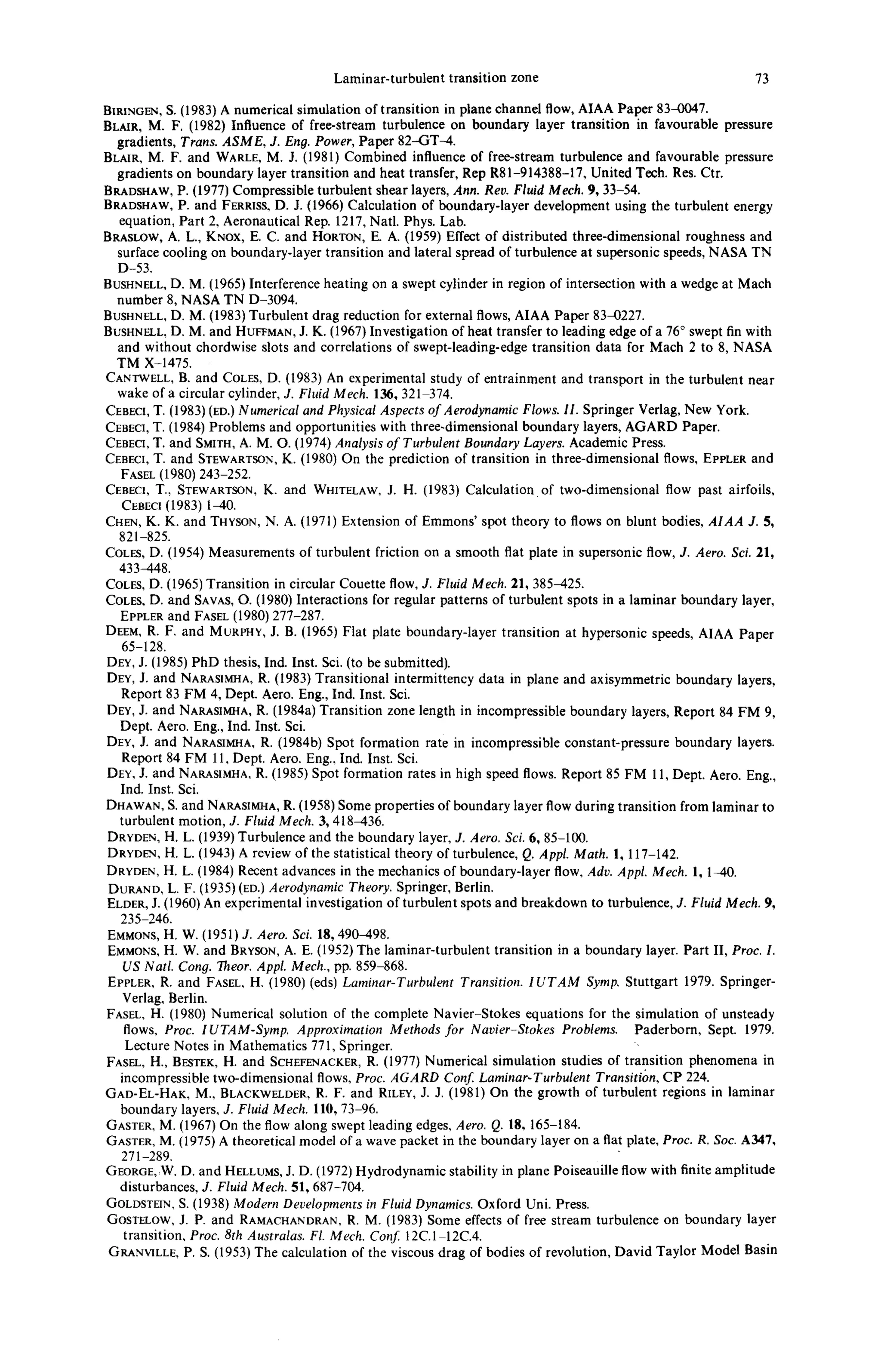 The laminar turbulent transition zone in the boundary layer | PDF | Physics | Science