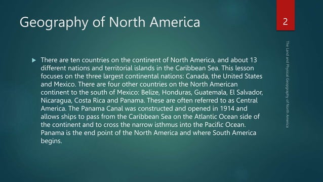 The Land And Physical Geography Of North America | PPTX