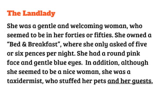 The landlady characters | PDF