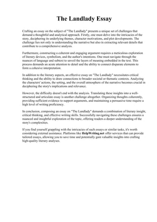 The Landlady Essay.pdf