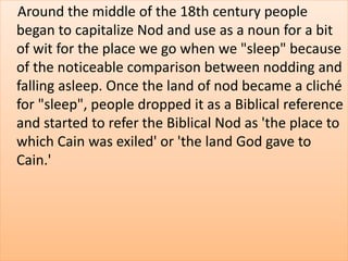 The Land of Nod | PPTX