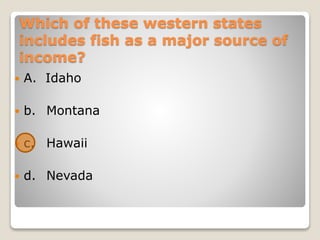 The Land of the West Region Study Guide | PPTX