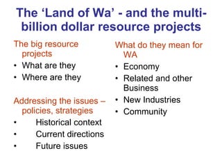 The Land Of WA by Lyne Thomas | PPT
