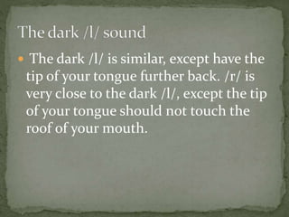 /l/ and /r/ sound | PPTX | Sports