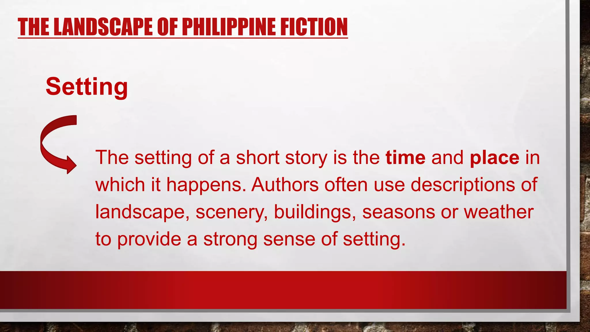 The landscape of philippine fiction | PPTX