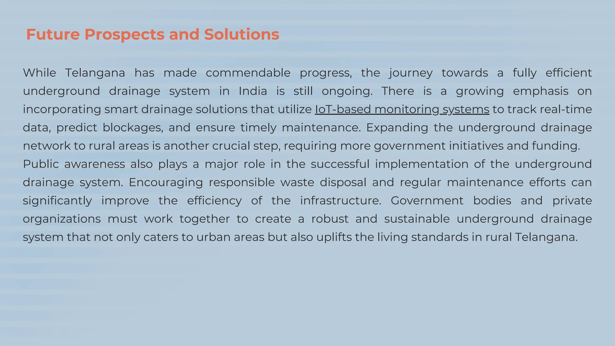 The landscape of Underground Drainage System in Telangana | PDF