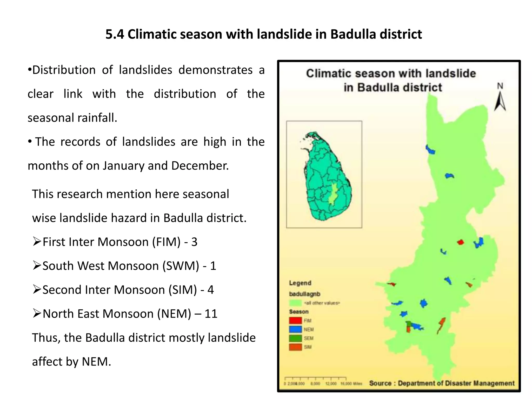 The landslide hazard in badulla district | PPTX