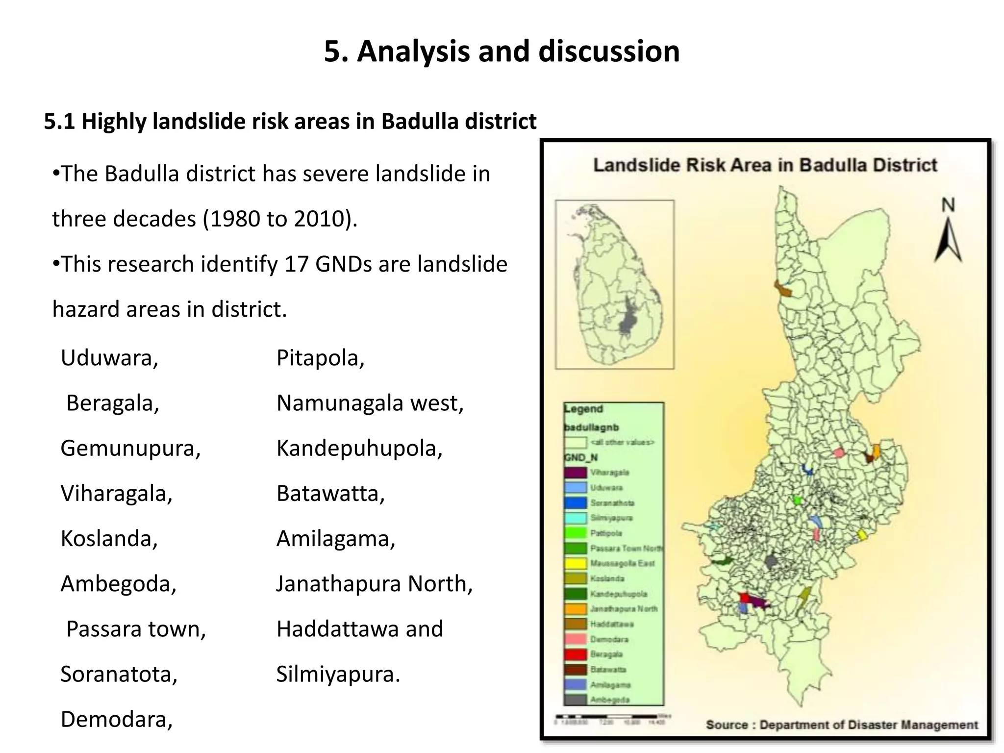 The landslide hazard in badulla district | PPTX
