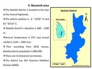 The landslide hazard in badulla district | PPTX