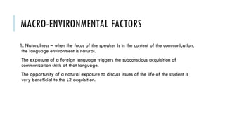The language environment (1) | PDF