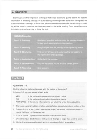 the best preparation for ielts reading | PDF