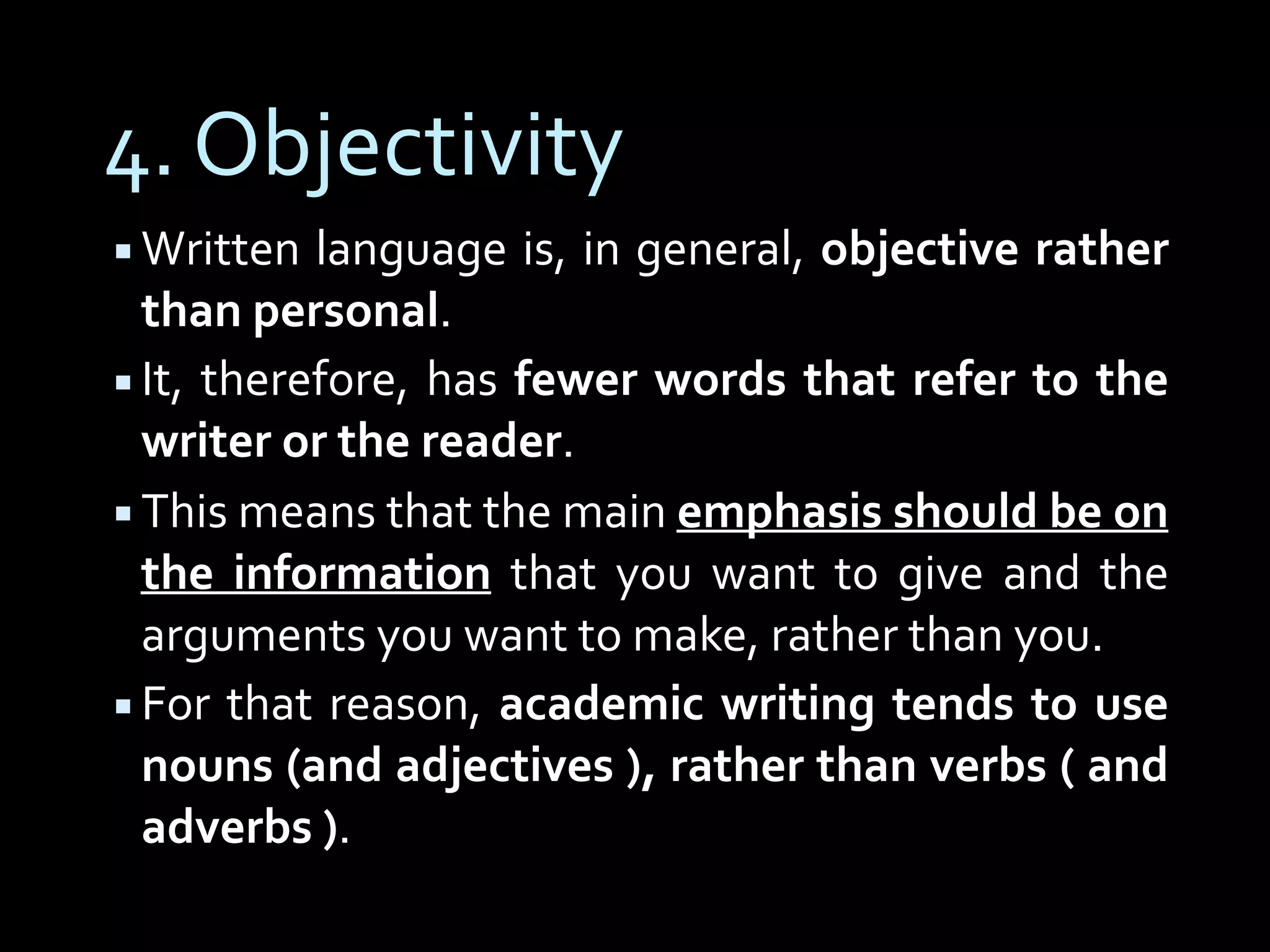 The language of academic writing | PDF