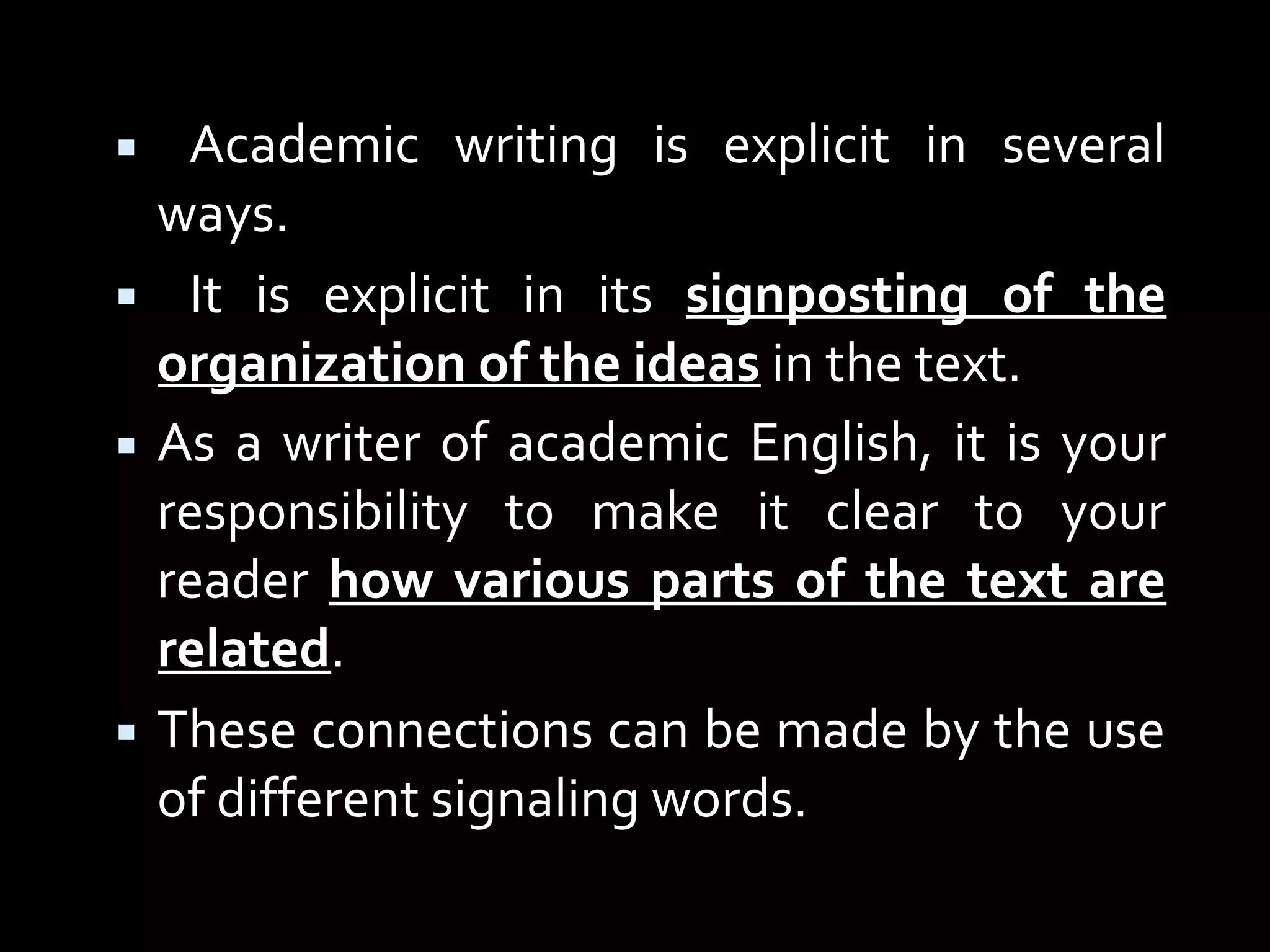 The language of academic writing | PDF