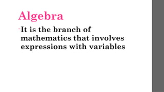 Understanding the Language of Algebra: Expressions, Variables, and ...
