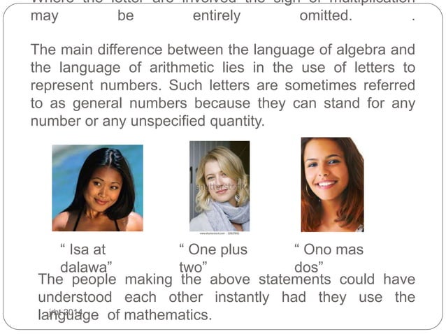 The language of algebra | PPTX | Physics | Science