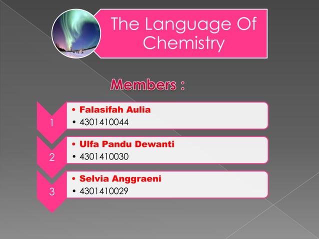 The Language of Chemistry | PPTX