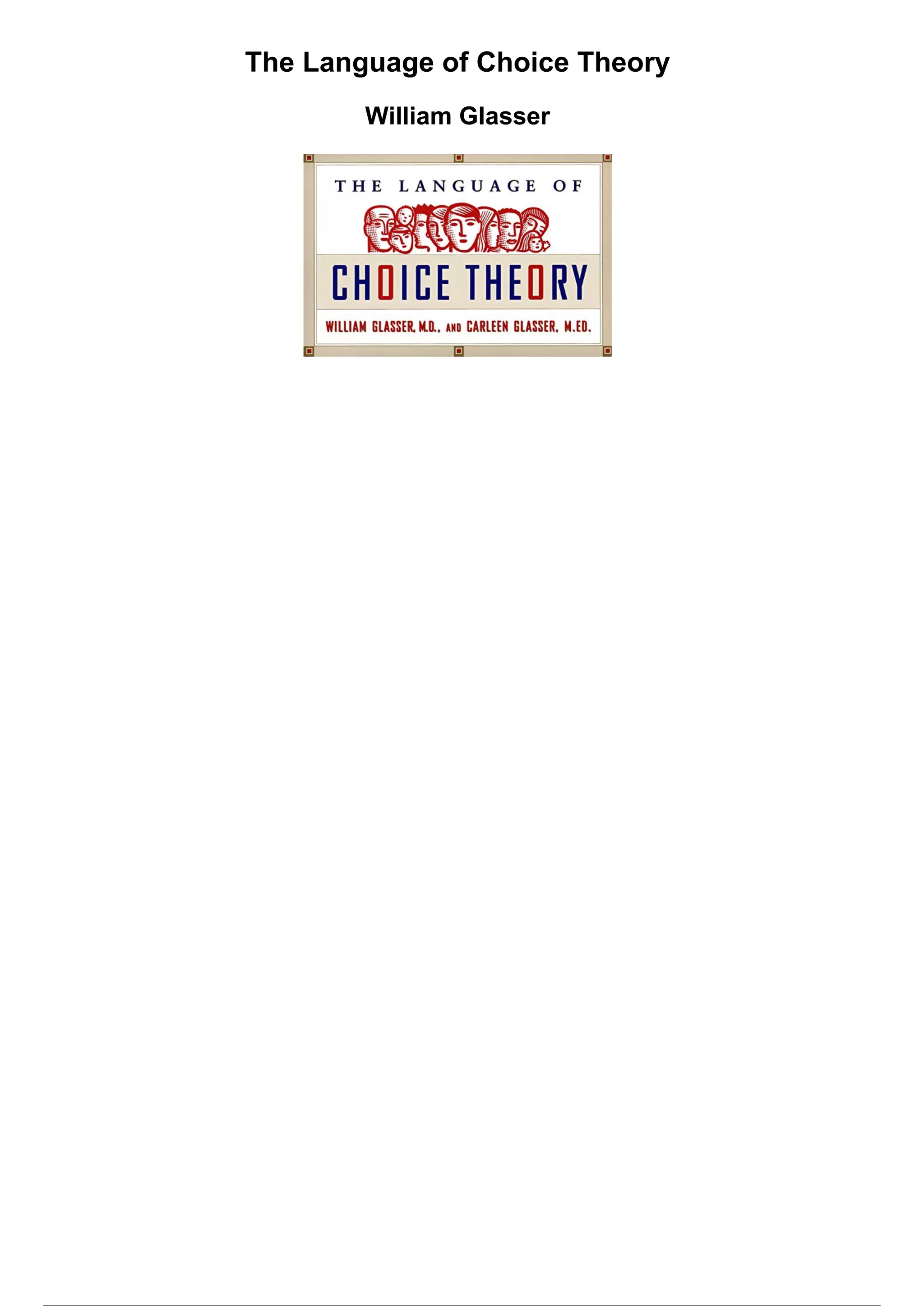 The language of choice theory pdf | PDF