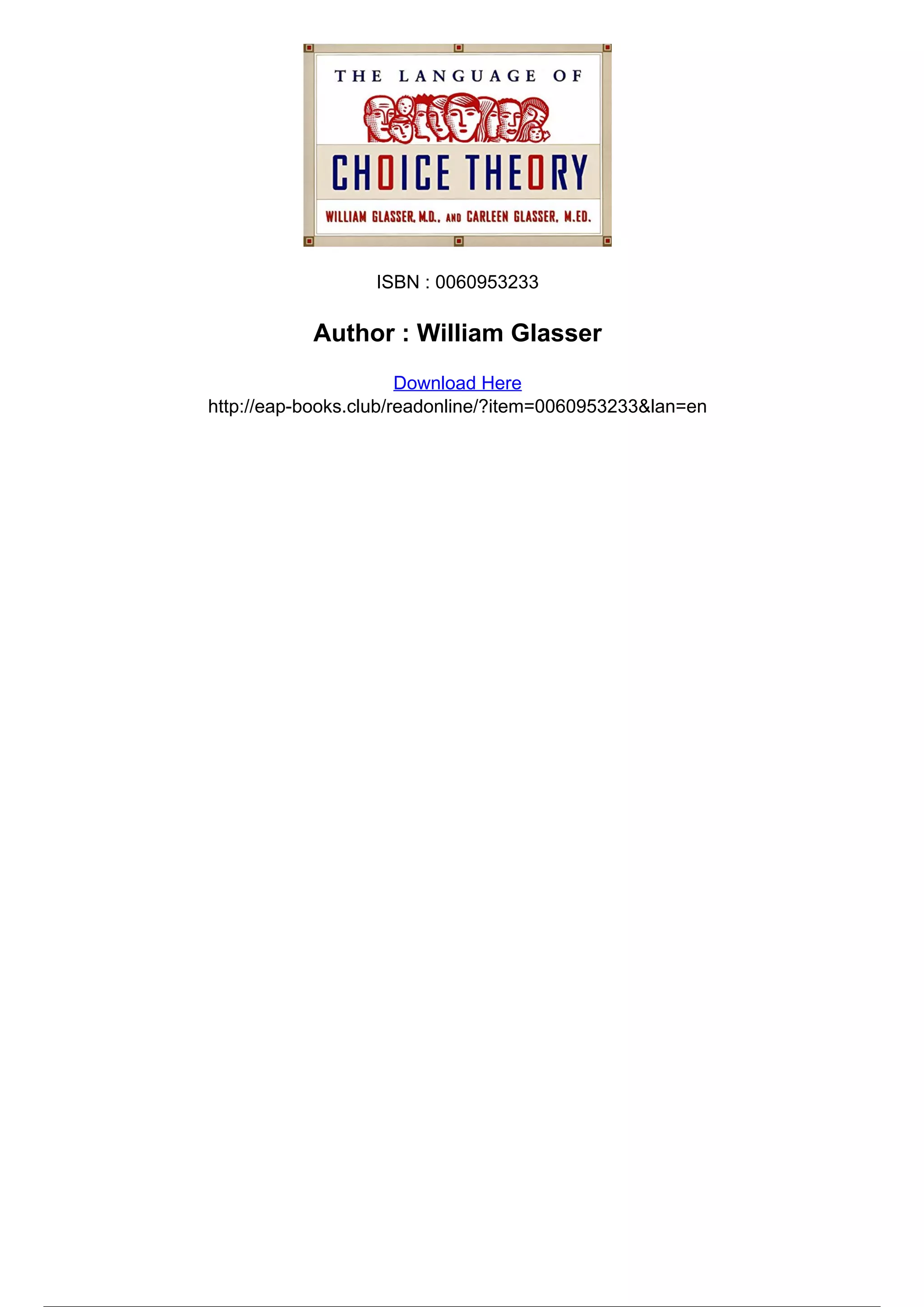 The language of choice theory pdf | PDF