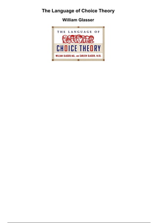 The language of choice theory pdf | PDF