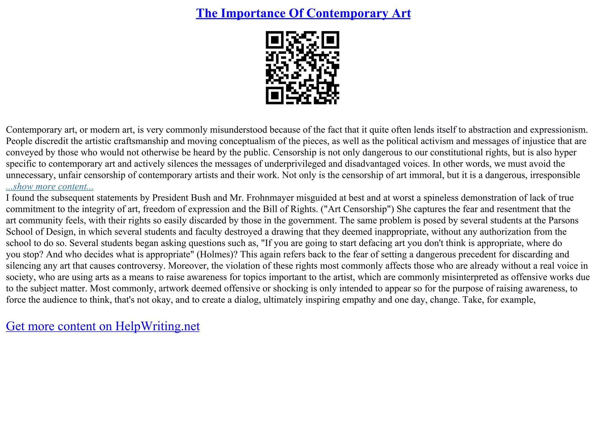 The Language Of Contemporary Art | PDF