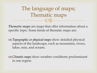 The language of maps | PPT