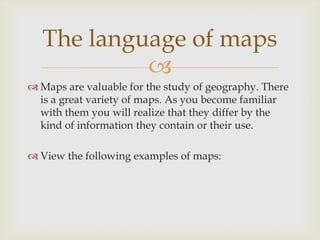 The language of maps | PPTX