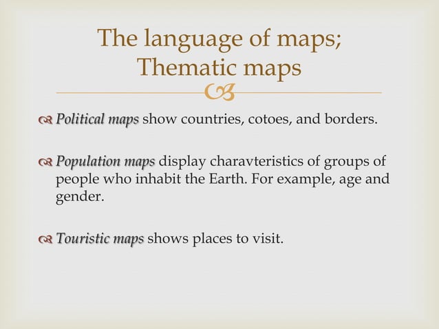 The language of maps | PPTX