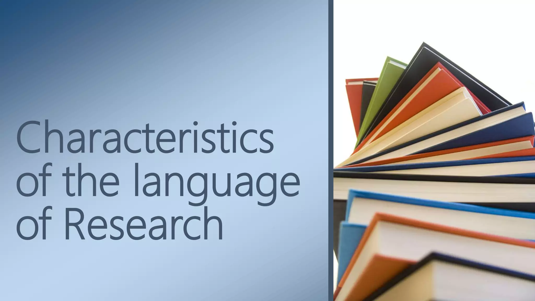 The language of research | PPTX