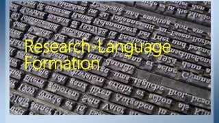 The language of research | PPTX | Undergraduate Education | College ...