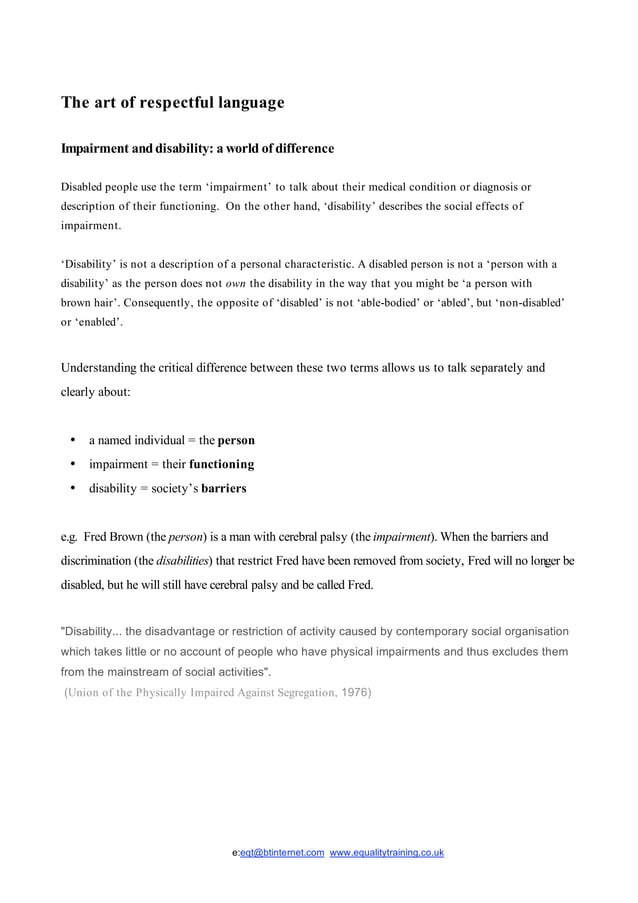 The language of respect | PDF