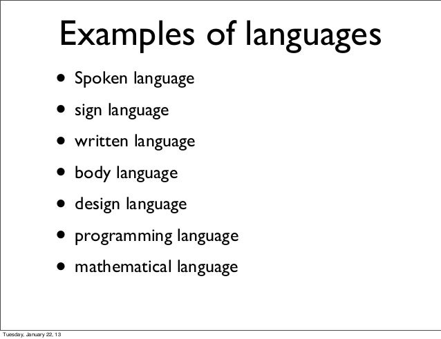 The language of the user interface