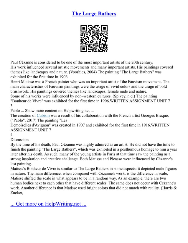 The Large Bathers | PDF