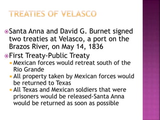 The Last Battles of the Texas Revolution | PPT