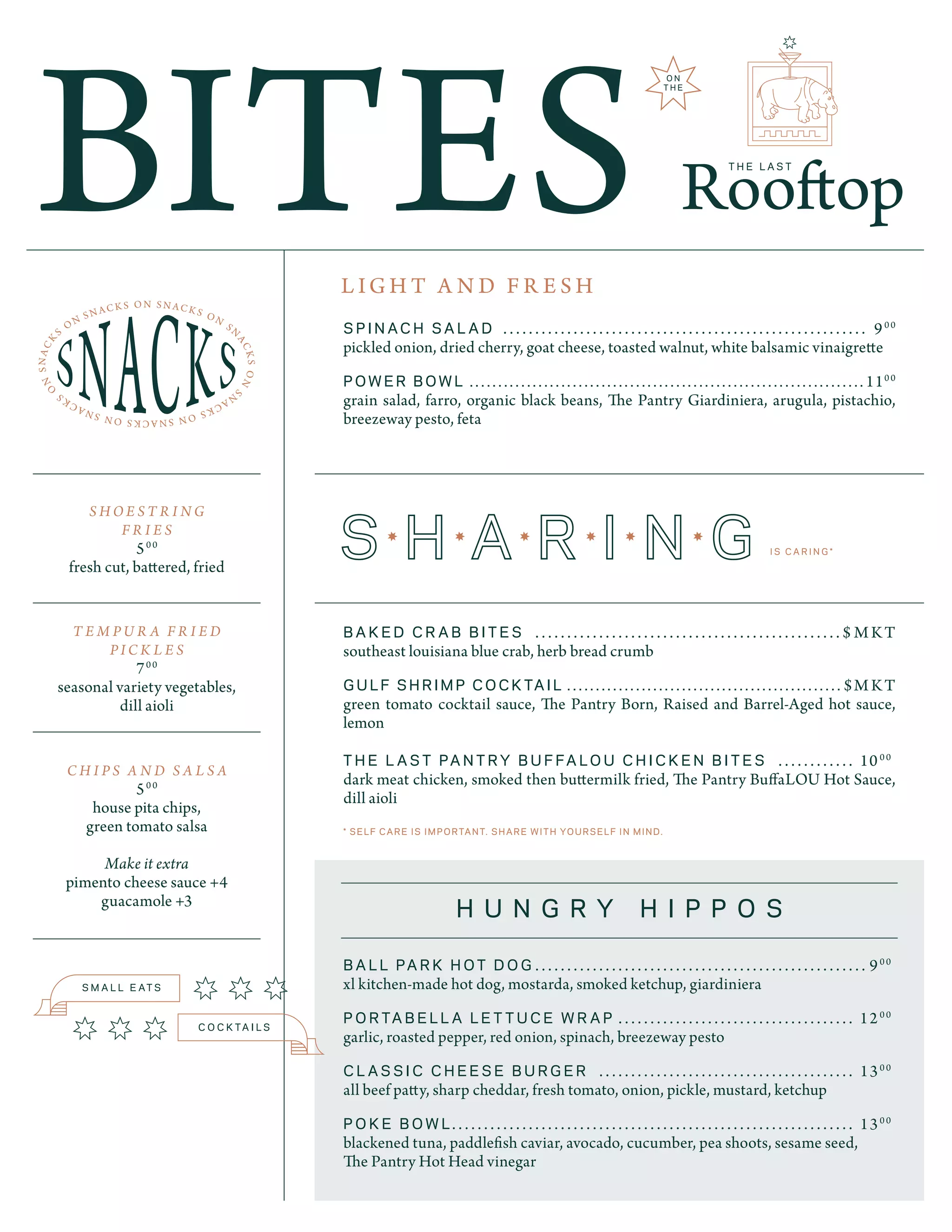 The Hotel's Kitchen & Bar Menus | PDF