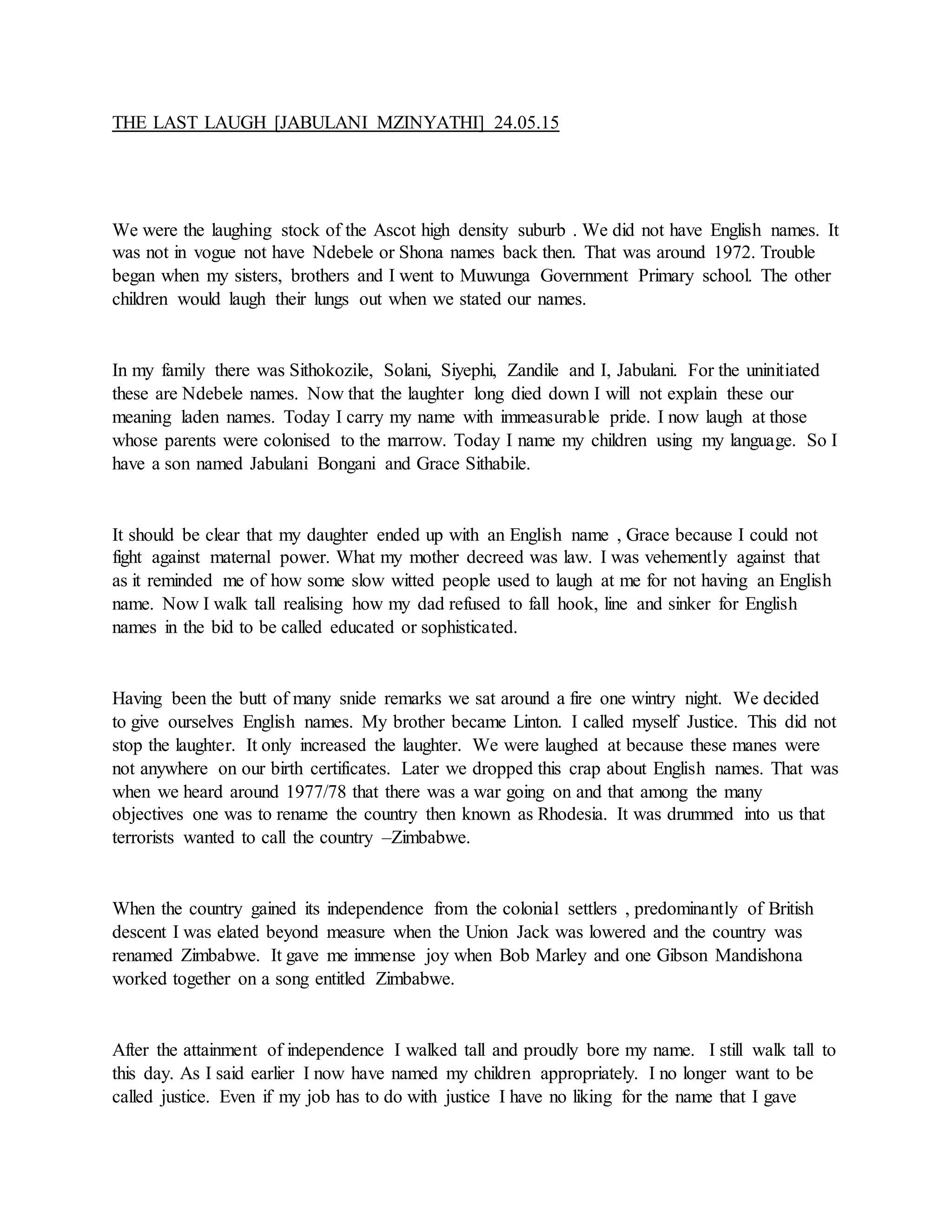 The last laugh | DOCX