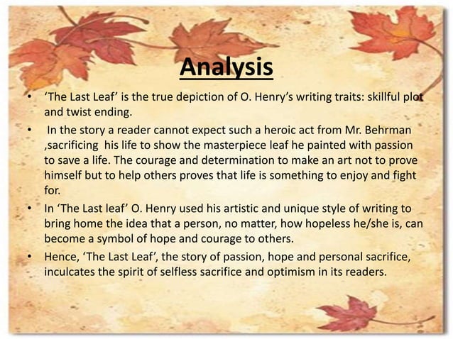 The last leaf | PPTX