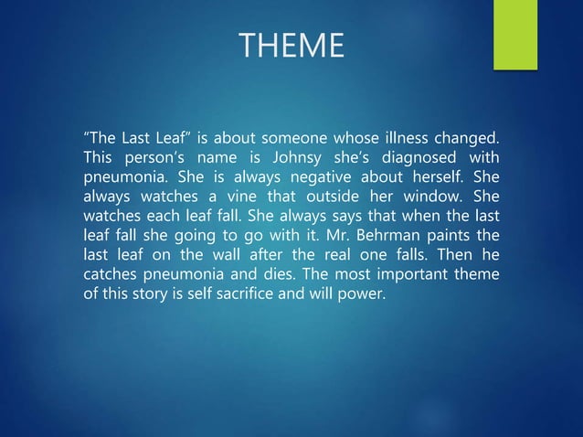 The last leaf | PPTX