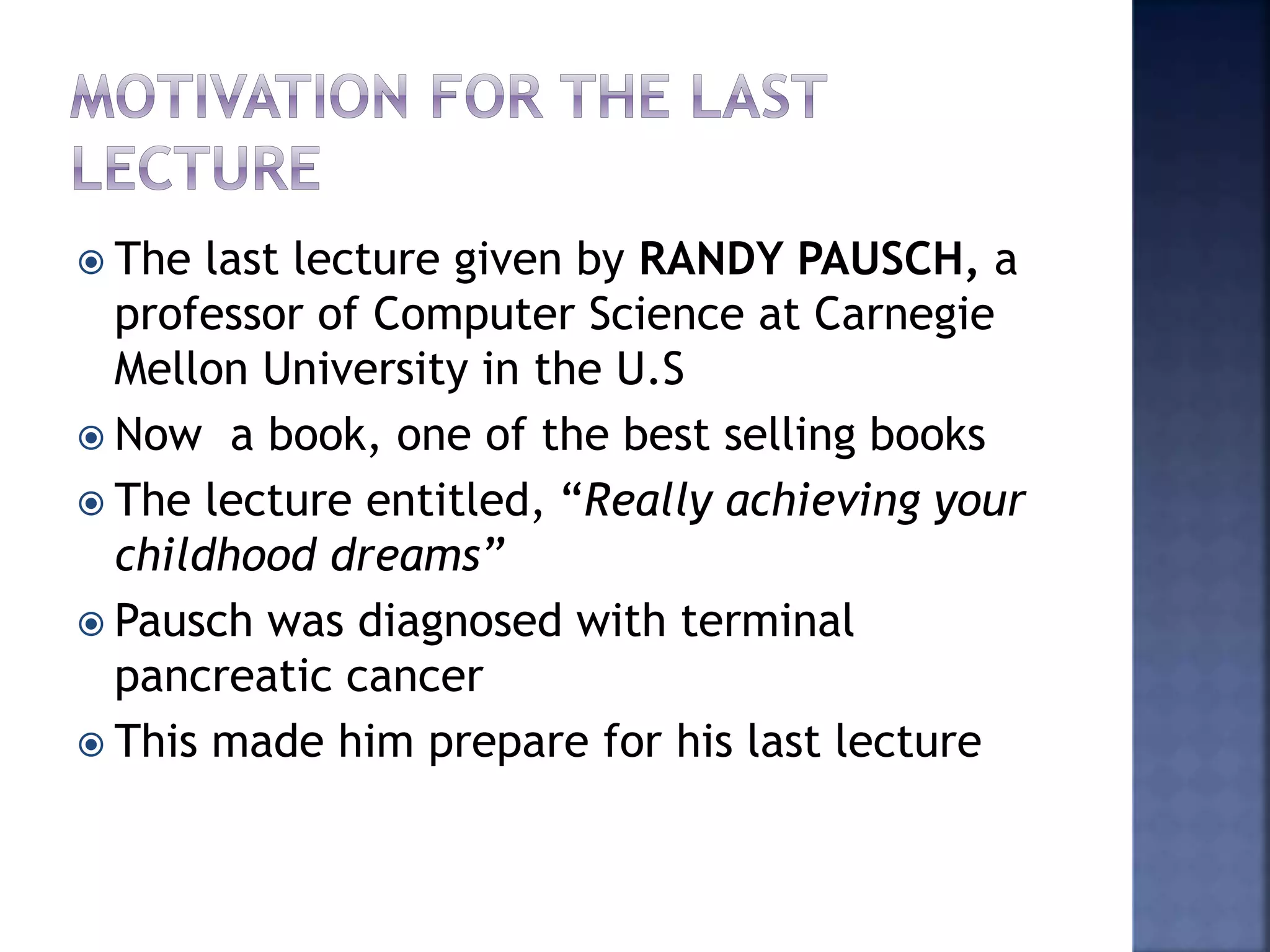 The last lecture | PPTX