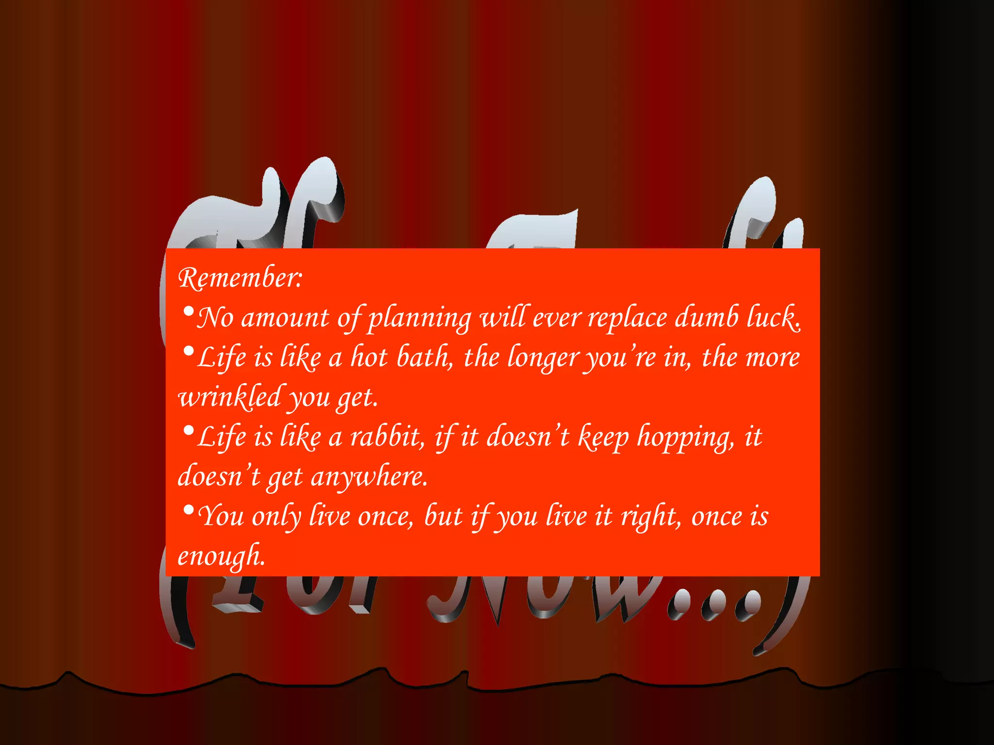 The Last Lecture Powerpoint | PPT