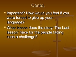 The last lesson | PPT
