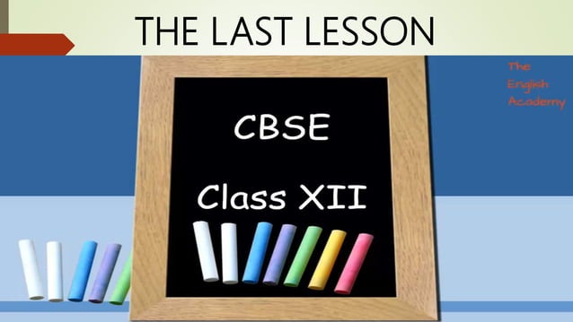 The last lesson | PPT