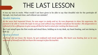 The last lesson | PPTX
