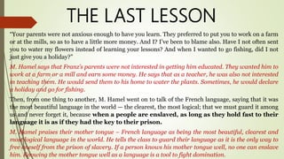 The last lesson | PPTX