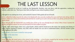 The last lesson | PPTX