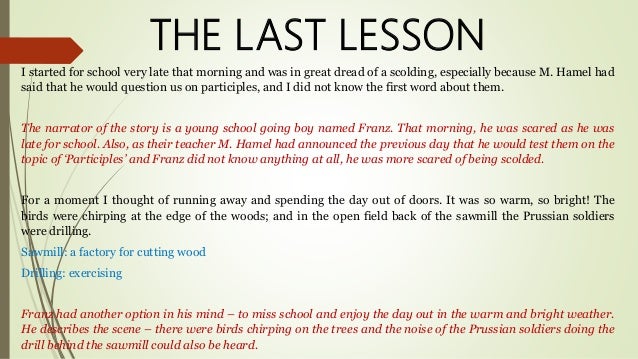 The last lesson