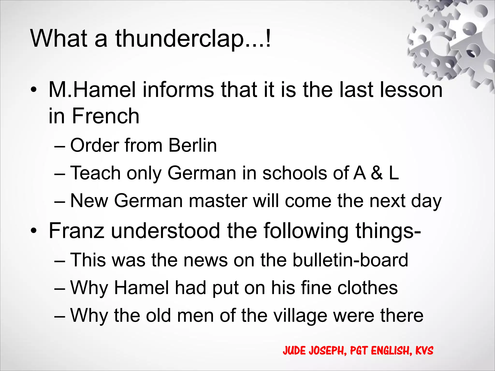 The Last Lesson - Alphonse Daudet | PDF