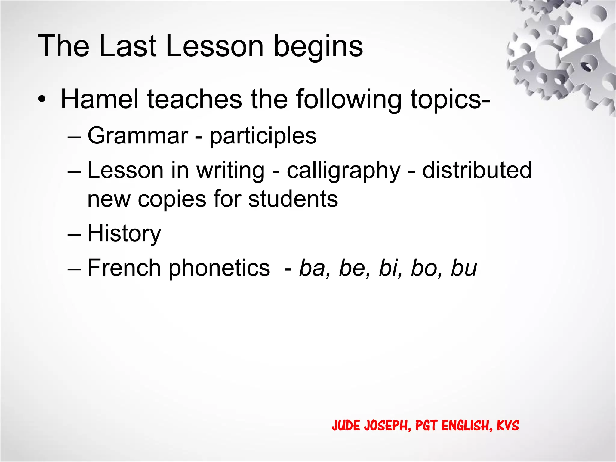 The Last Lesson - Alphonse Daudet | PDF