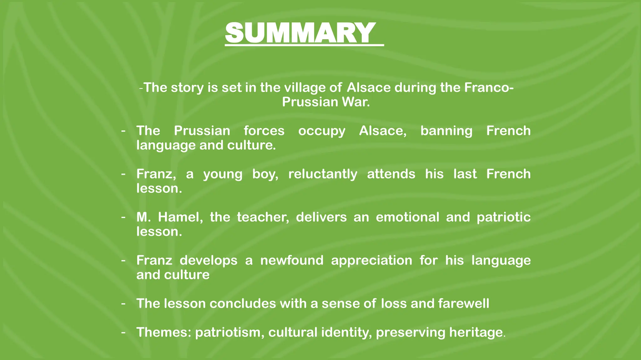 THE LAST LESSON.pptx class 12 English textbook chapter | PPTX